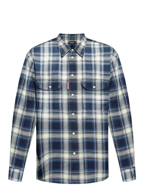 Dsquared2 Checked Pattern Shirt - Blue