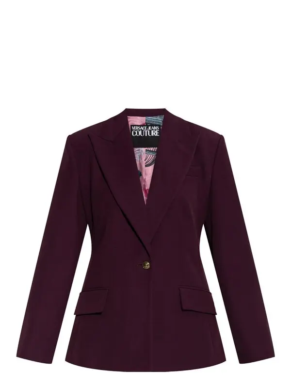 Versace Blazer With Pockets - Burgundy