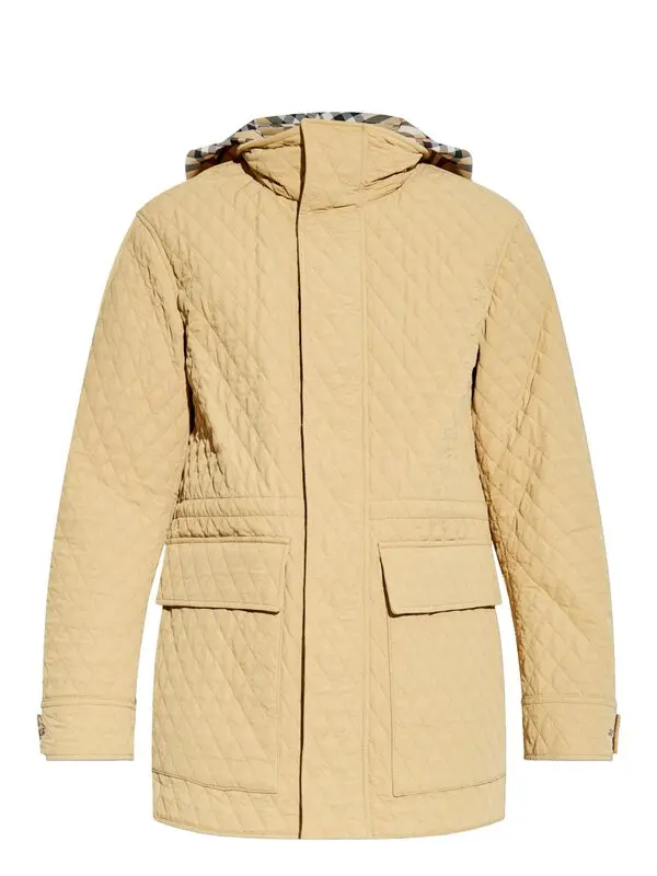 Burberry Quilted Hooded Jacket - Beige