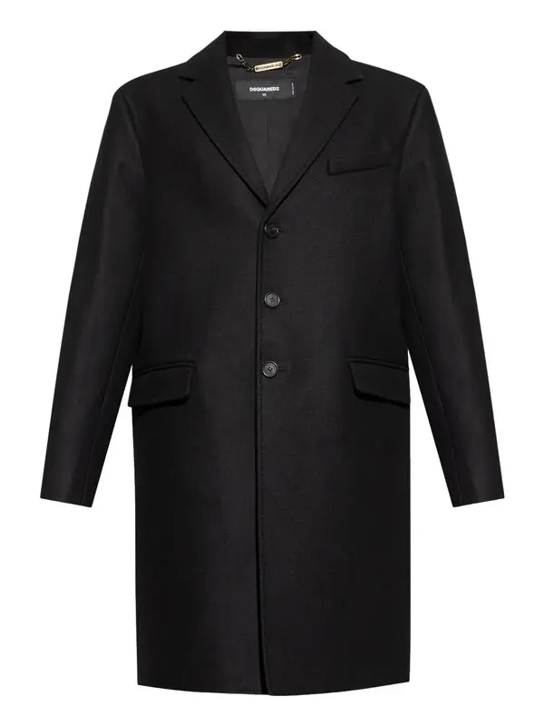 Dsquared2 Wool Coat - Black