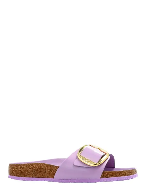 BIRKENSTOCK Arizona Big Buckle Leather Slides - Purple