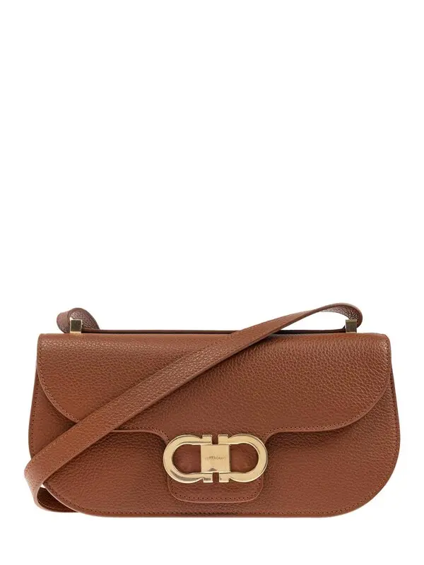 FERRAGAMO Leather Shoulder Bag - Brown