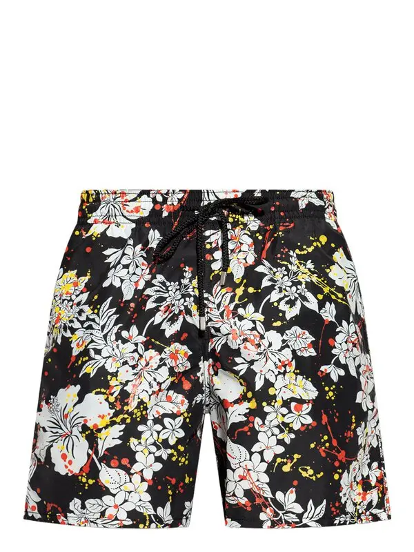 Palm Angels X Vilebrequin Tropical Print Beach Shorts - Multicolour