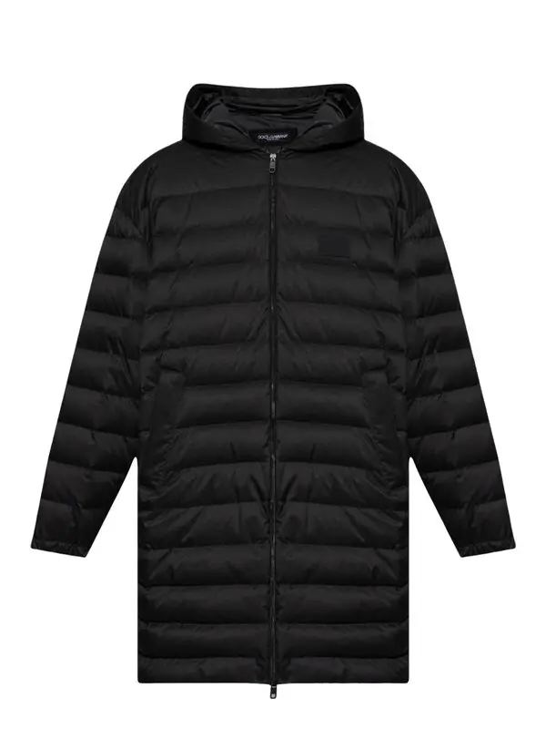 Dolce & Gabbana Quilted Down Coat - Black