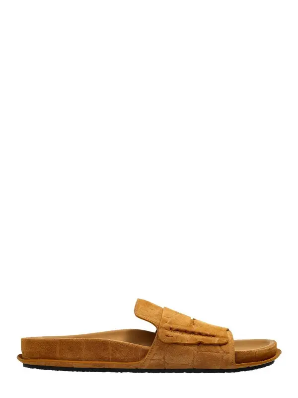Jacquemus Leather Slides - Brown