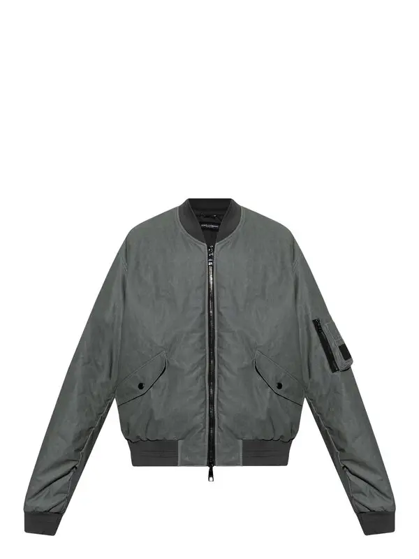 Dolce & Gabbana Linen Bomber Jacket - Grey