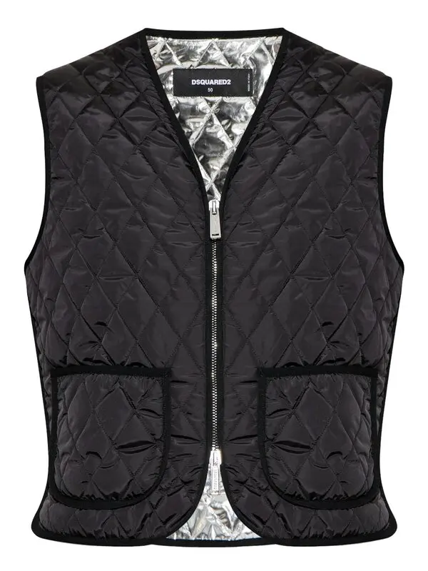 Dsquared2 Quilted Vest - Black
