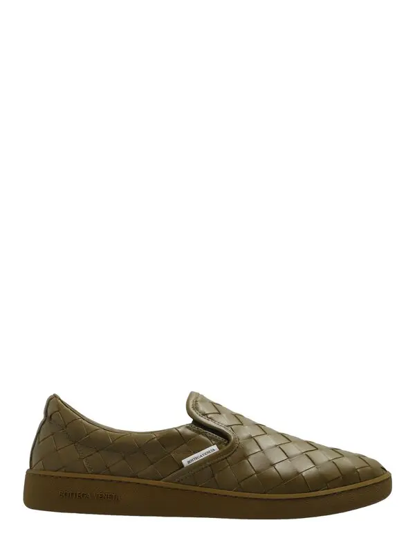 Bottega Veneta Sawyer Leather Slip-on Sneakers - Green