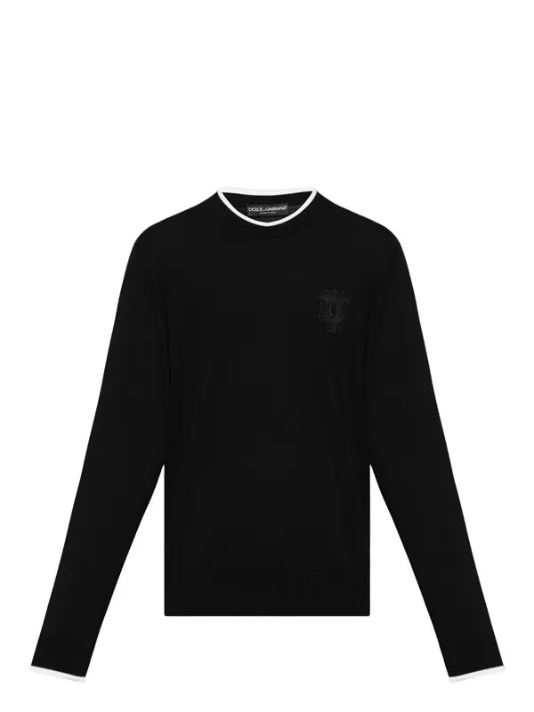 Dolce & Gabbana Sweater With Logo - Black