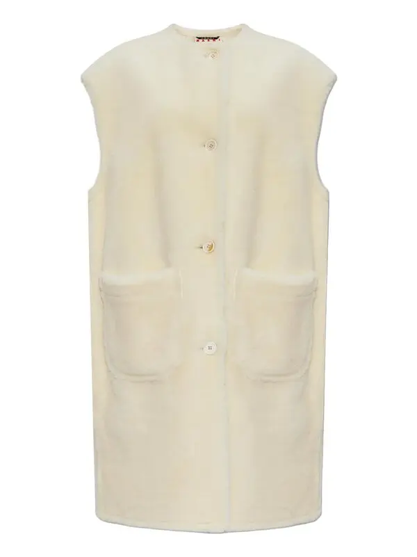 Marni Lamb Fur Vest - Cream