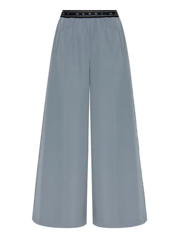 Marni Wool Palazzo Trousers - Grey