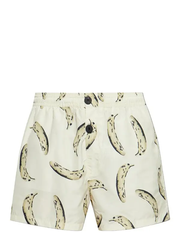 Jacquemus Banana Print Swim Shorts - Yellow