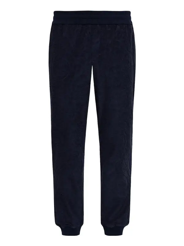 Versace Sweatpants With "barocco" Pattern - Navy Blue