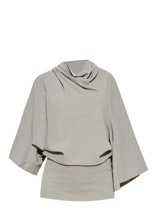 Rick Owens Top With Decorative Neckline - Grey