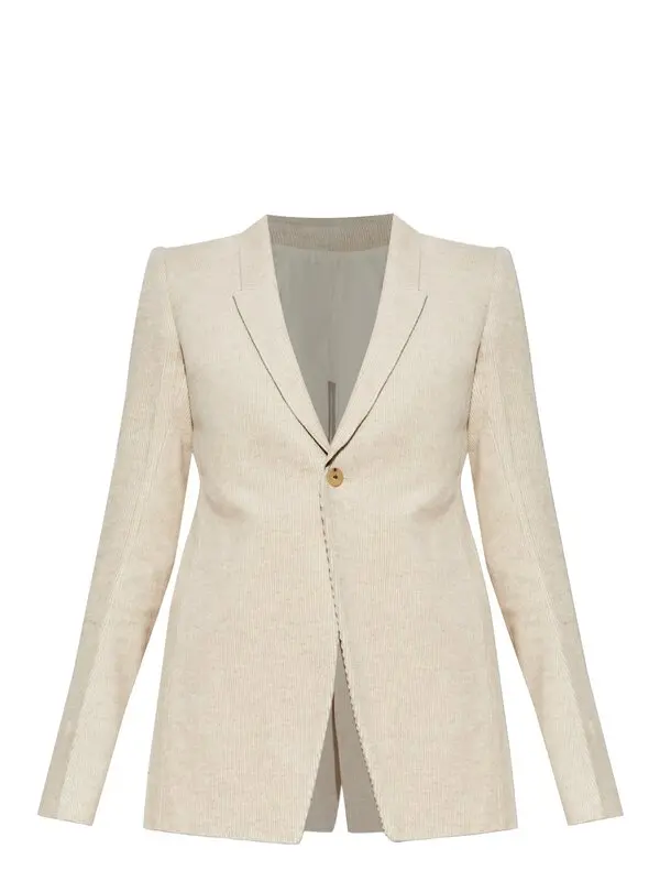 Rick Owens Corduroy Tailored Jacket - Cream