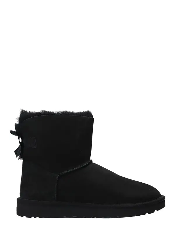 UGG Mini Bailey Bow Ii Suede Snow Boots - Black