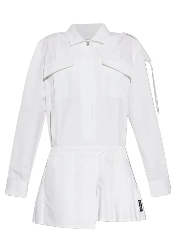 Off-White Shirt Dress - White
