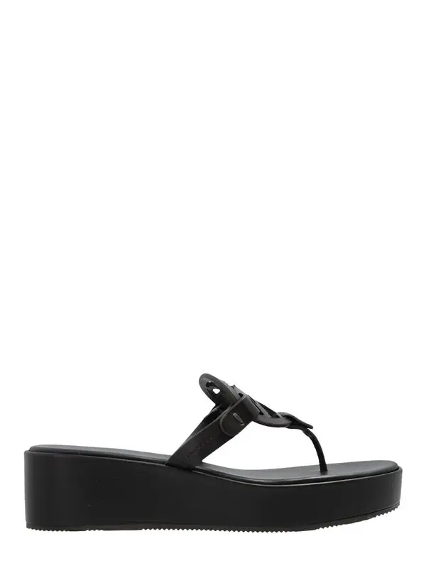 Tory Burch Miller Leather Slides - Black