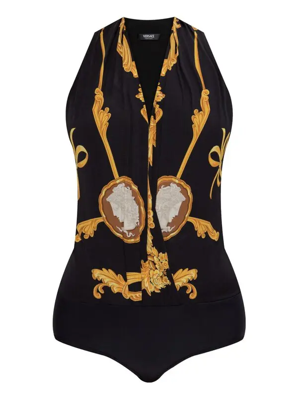 Versace Patterned Bodysuit - Black