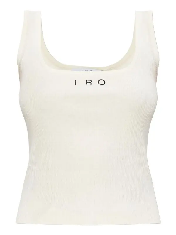 IRO PARIS Sorena Ribbed Top - White