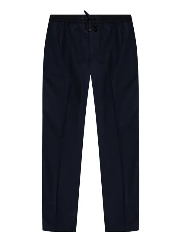 Moncler Cashmere Trim Trousers - Navy Blue