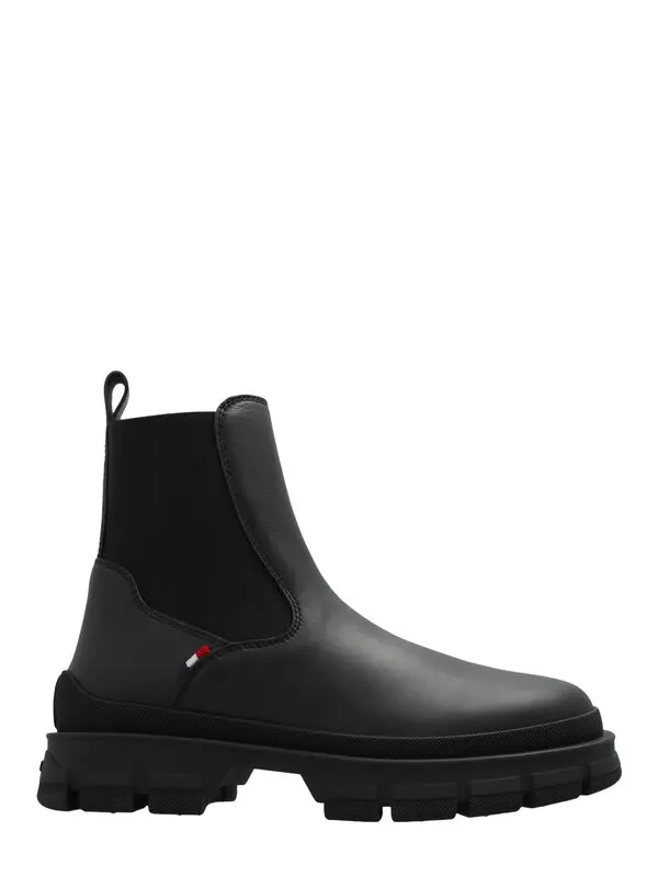 Moncler Hevea Leather Chelsea Boots - Black