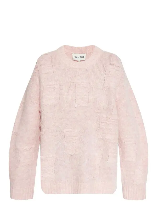 Munthe Oversized Woolen Sweater - Pink