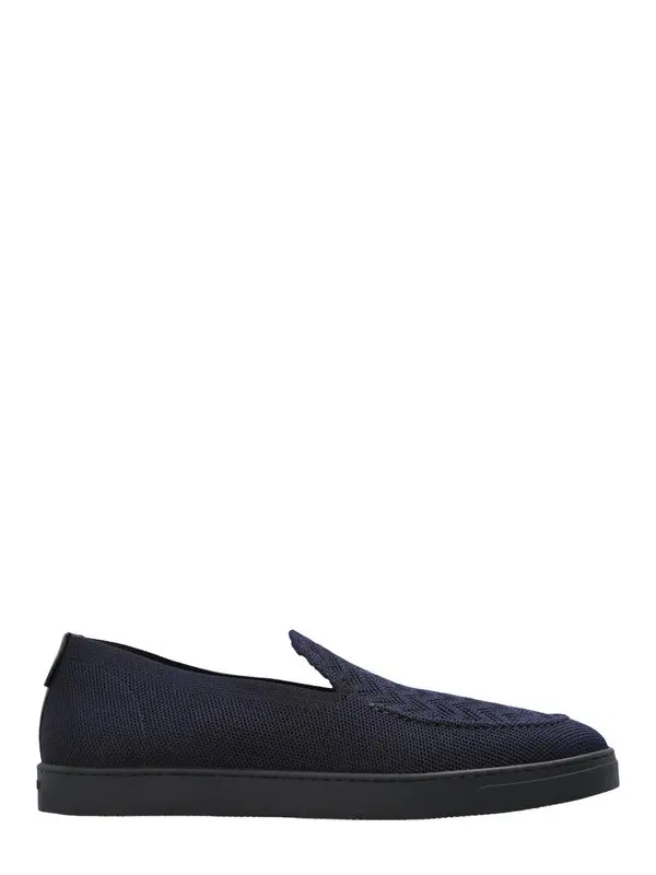 Giorgio Armani Herringbone Mesh Sneakers - Navy Blue
