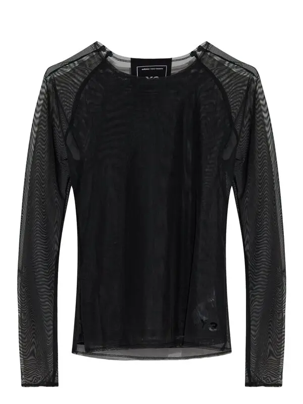 Y3 Transparent Long Sleeve Top - Black