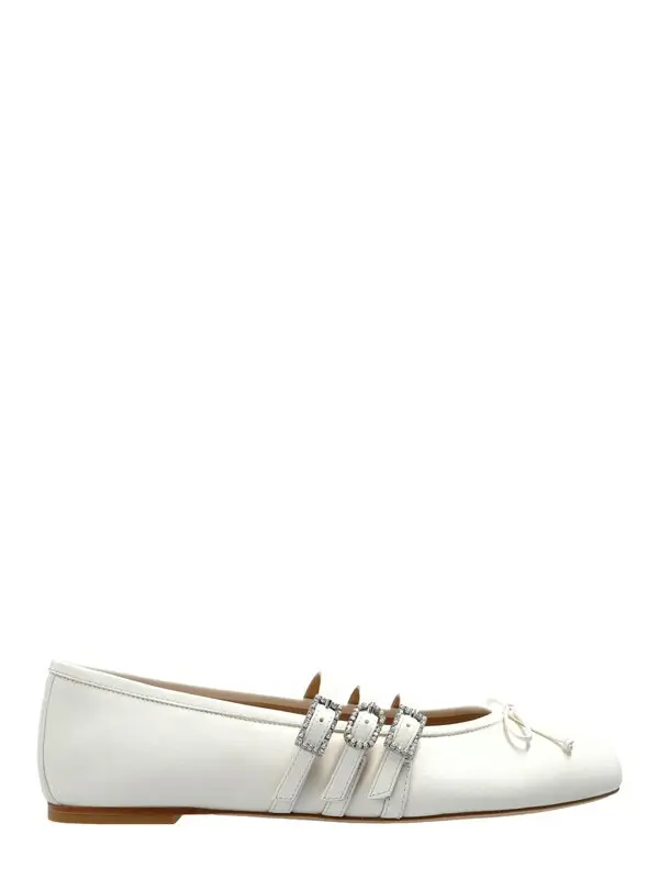 STUART WEITZMAN Celeste Ballet Flats - White