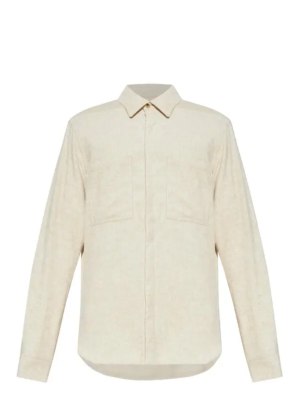 Rick Owens Corduroy Shirt With Pockets - Cream