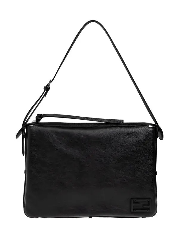 Fendi Leather Shoulder Bag - Black
