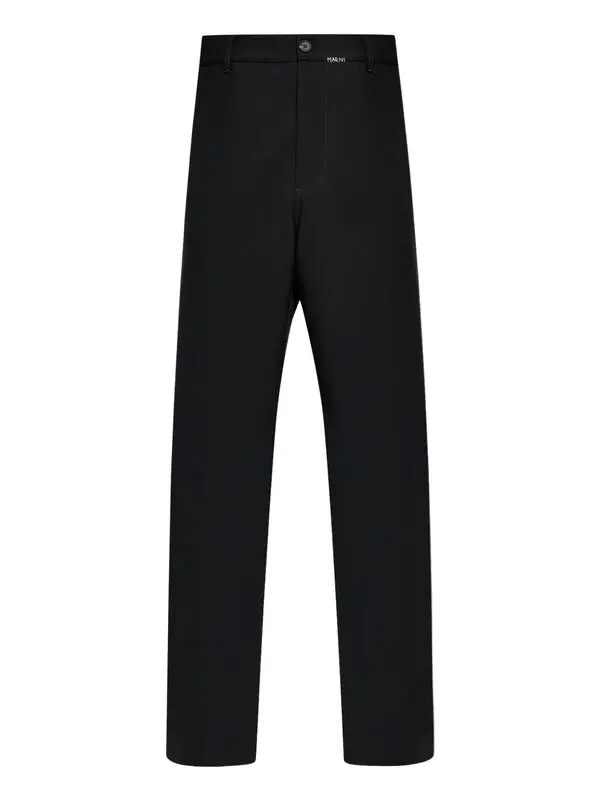 Marni Logo Trousers - Black