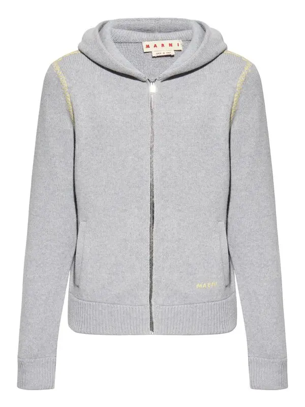 Marni Wool And Cashmere Cardigan - Grey