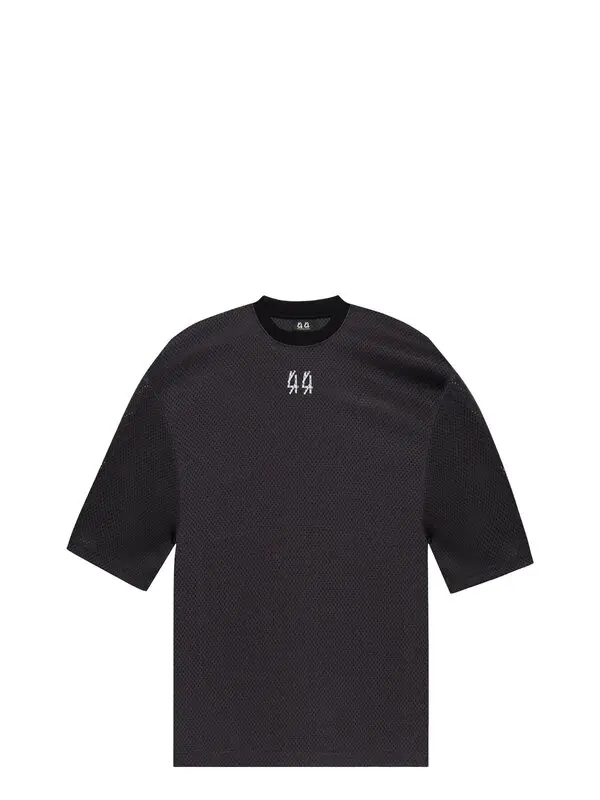 44 LABEL GROUP Perforated Logo T-shirt - Black