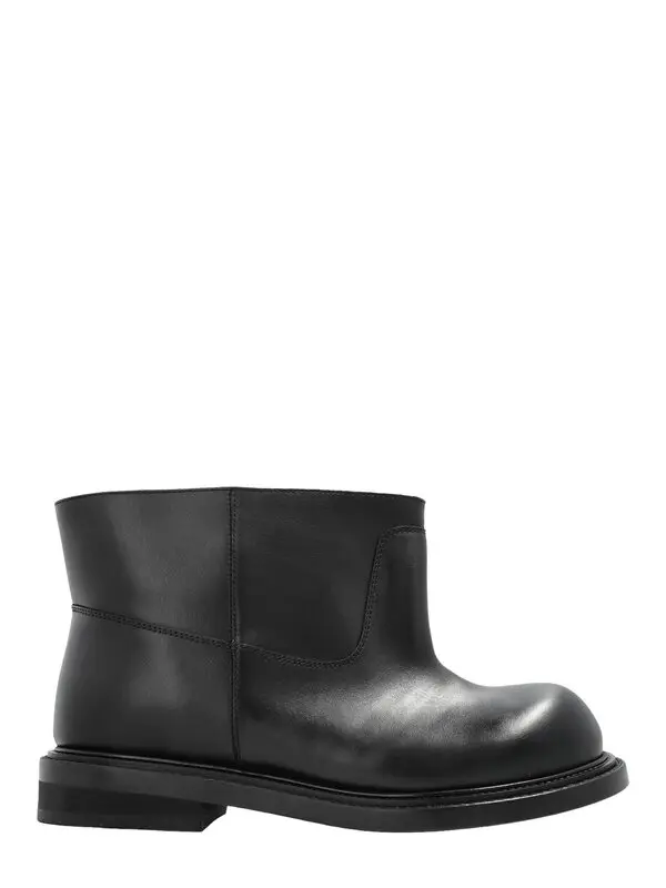Moschino Leather Ankle Boots - Black