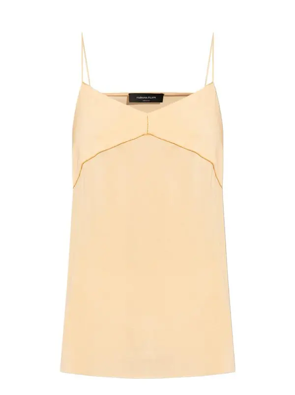 Fabiana Filippi Embellished Tank Top - Beige