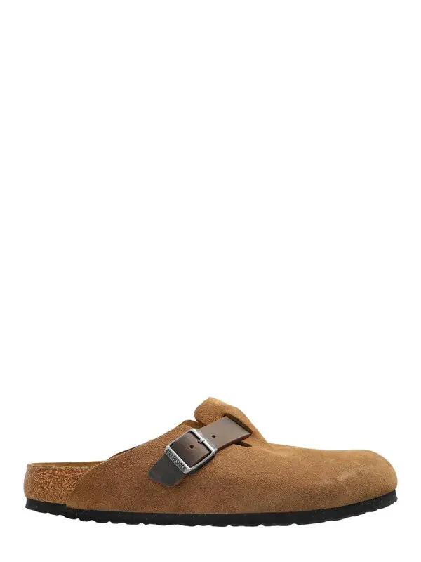 BIRKENSTOCK Boston Vl/shearling Slides - Brown