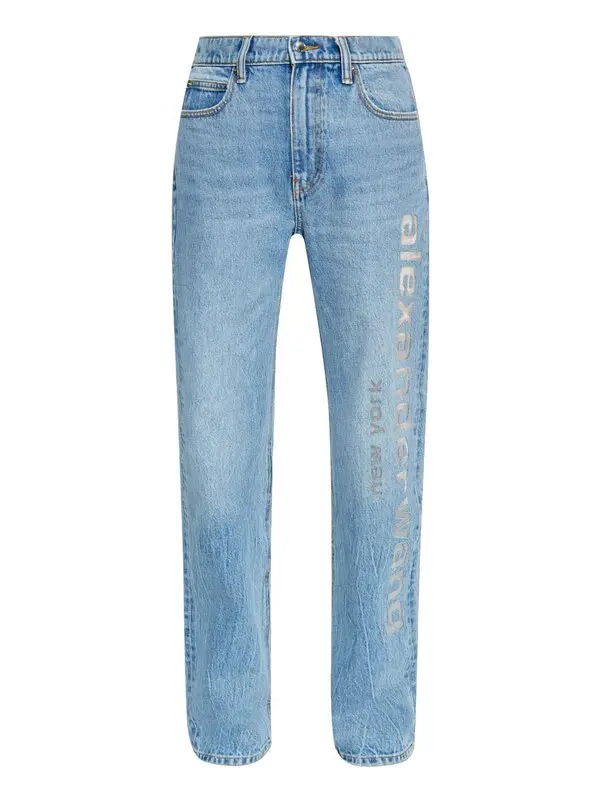 Alexander Wang Vintage-effect Boyfriend Jeans - Blue