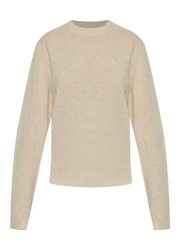 Acne Studios Wool And Yak Mélange Sweater - Beige