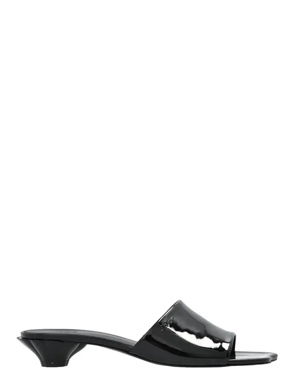Chloé Flower Heeled Mules - Black