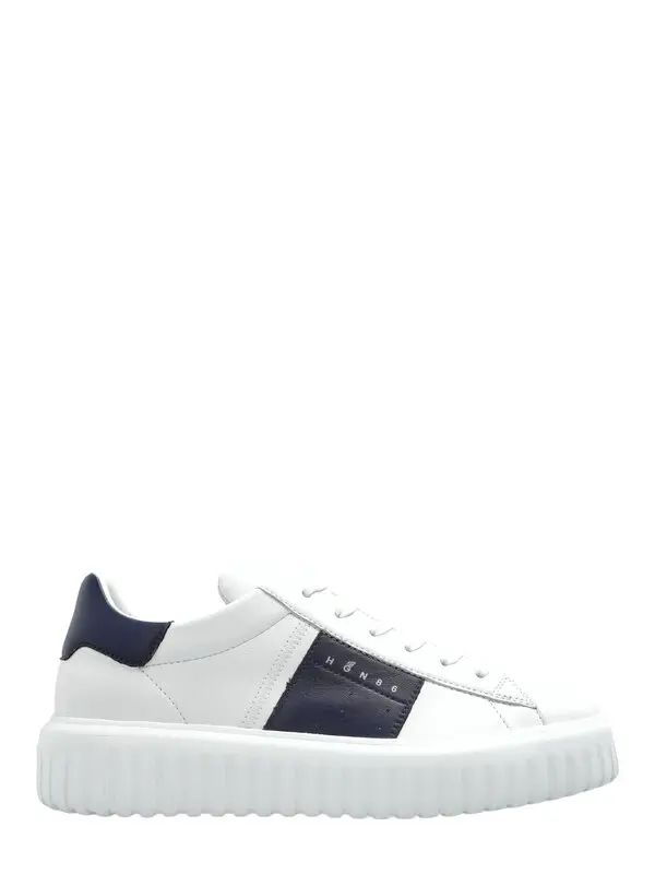 Hogan Hi-stripes Leather Sneakers - White