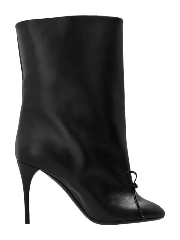 Alaïa Leather Ankle Boots - Black