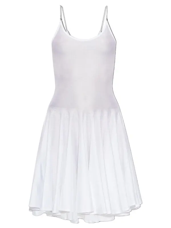 Alaïa Viscose Dress With Brass Straps - White