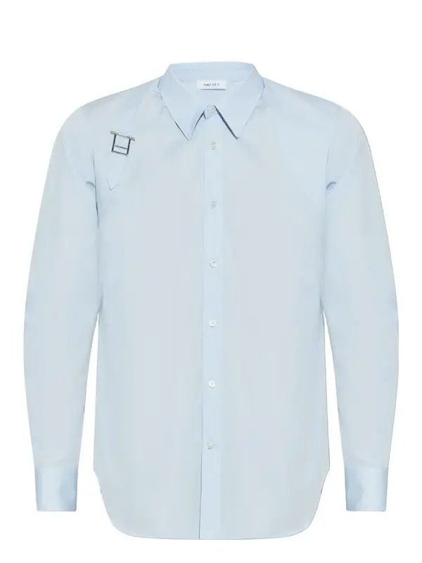 Alexander McQueen Cotton Shirt - Light Blue
