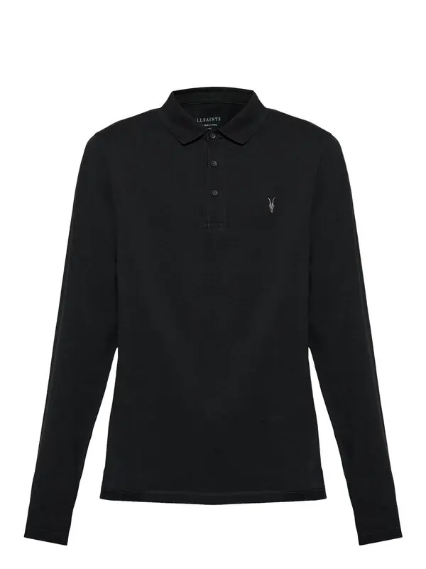 ALLSAINTS Long Sleeve Polo Reform - Black