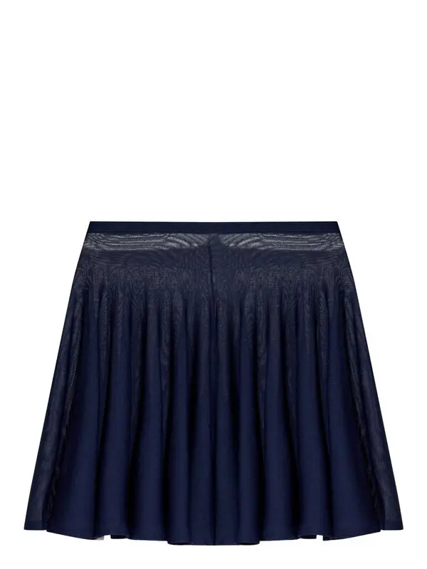Alaïa Transparent Flared Skirt - Navy Blue
