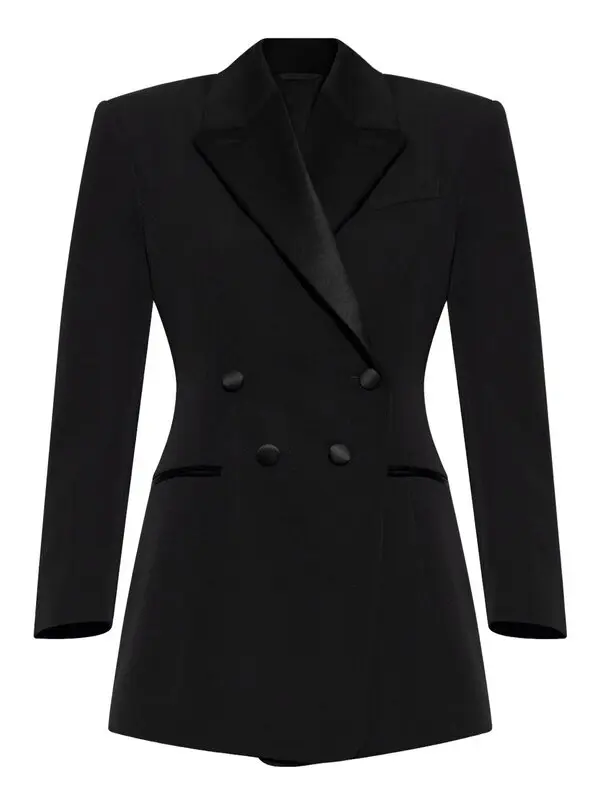 Givenchy Tailored Double-breasted Virgin Wool Blazer - Black