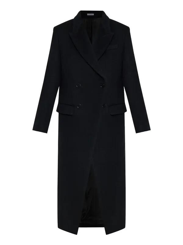 Alexander McQueen Double-breasted Wool Coat - Black
