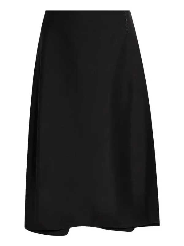 Marni Flared Skirt With Decorative Stitching - Black
